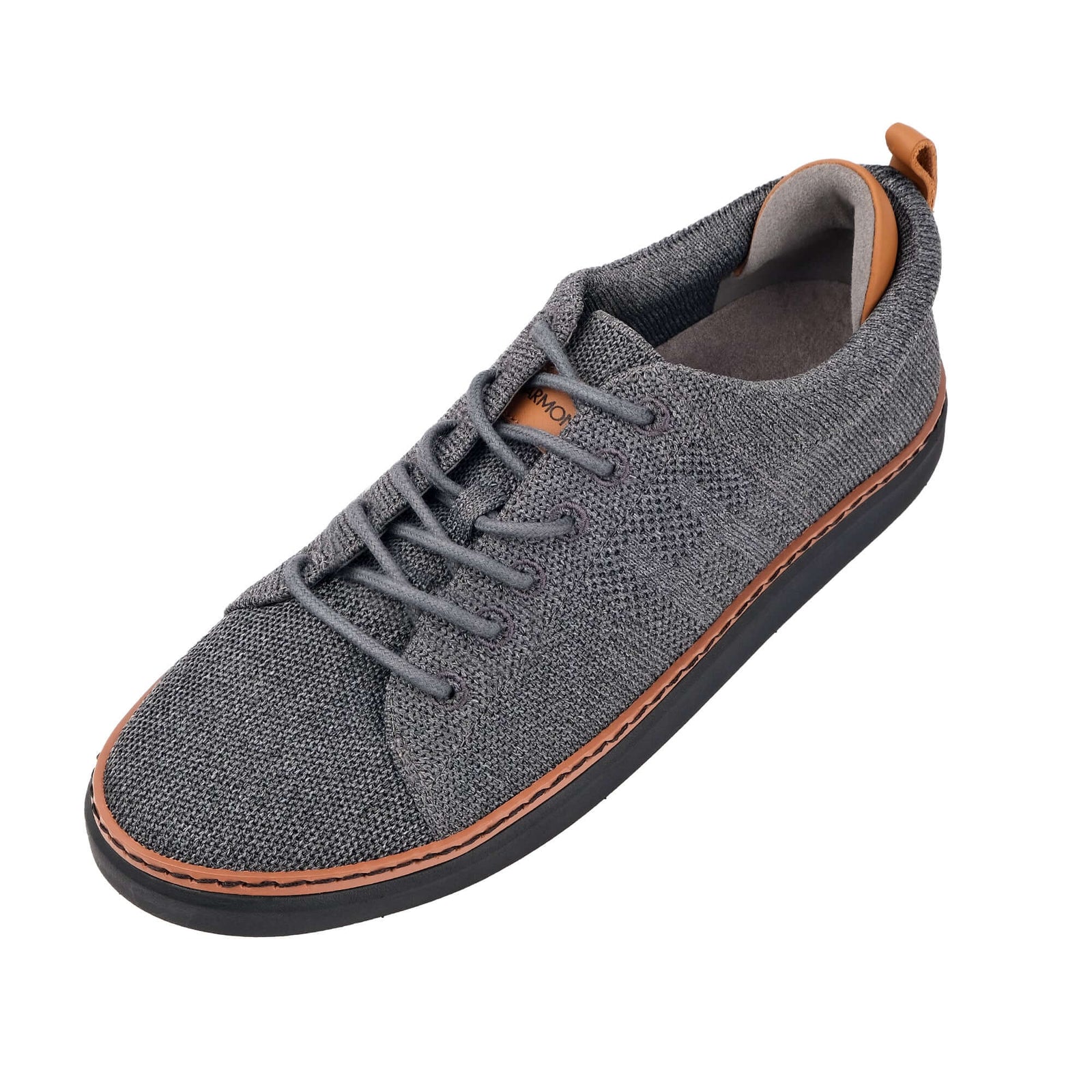 Emerson Grounded Walking Shoes | Charcoal & Cognac Knit