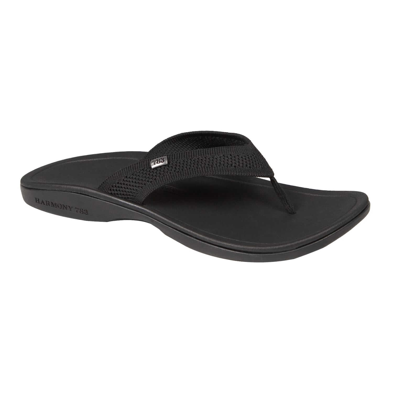 Black Knit Tatum Sandal | Luxe Grounding Flip Flops by Harmony 783