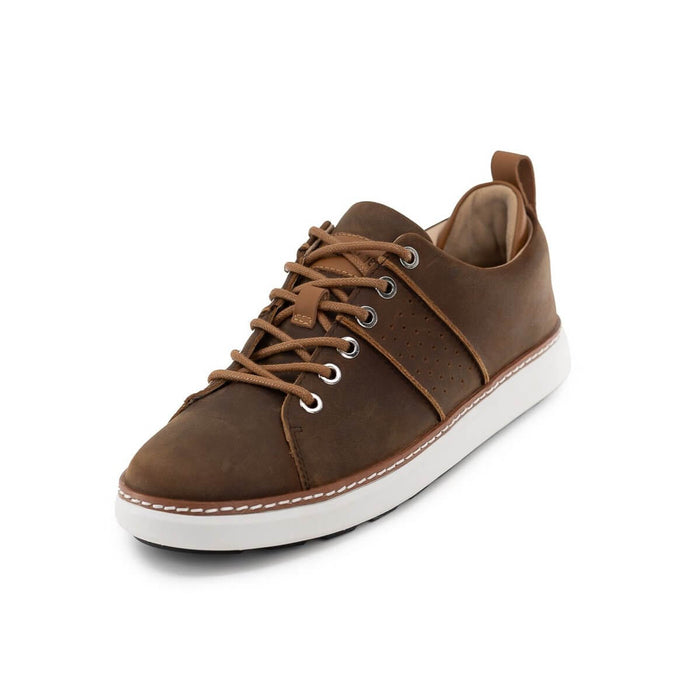 Brown & White Leather Walking Shoes | HARMONY 783